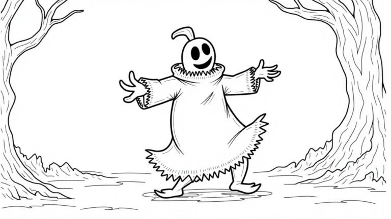 10 Nightmare Before Christmas Oogie Boogie Coloring Pages