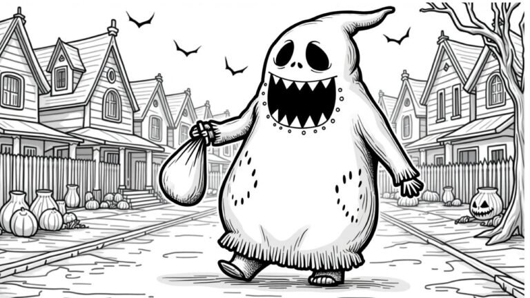 10 Nightmare Before Christmas Oogie Boogie Coloring Pages