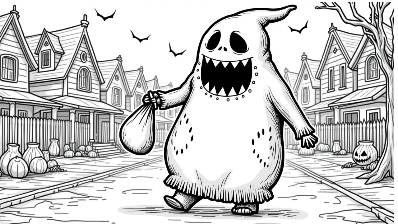 10 Nightmare Before Christmas Oogie Boogie Coloring Pages